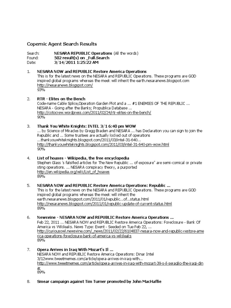 Nesara Republic Operations | PDF | Federal Reserve | Federal Government ...