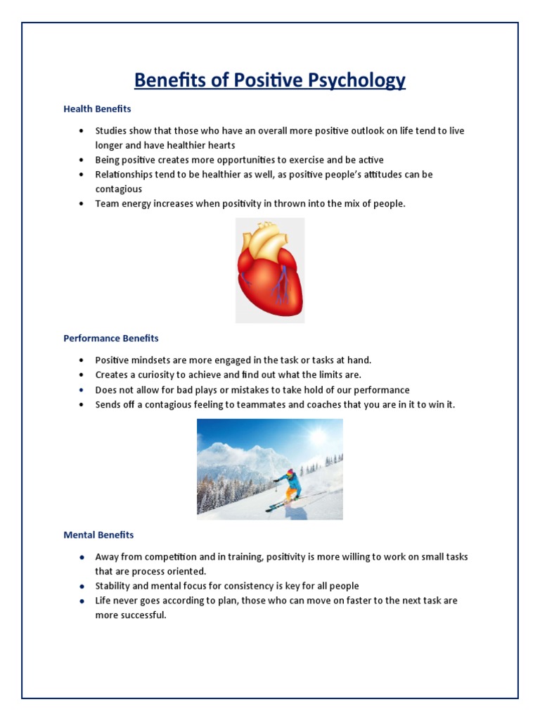 Benefits of Positive Psychology | PDF | Career & Growth | Lifestyle