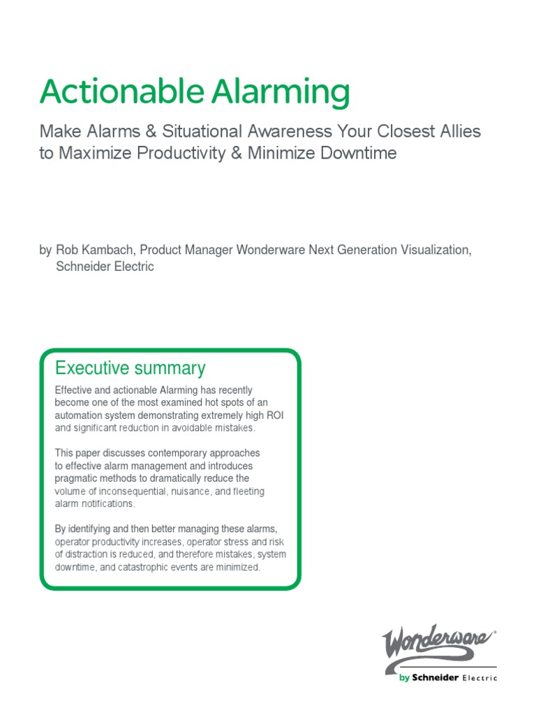 Actionable Alarming: Make Alarms & Situational Awareness Your Closest ...