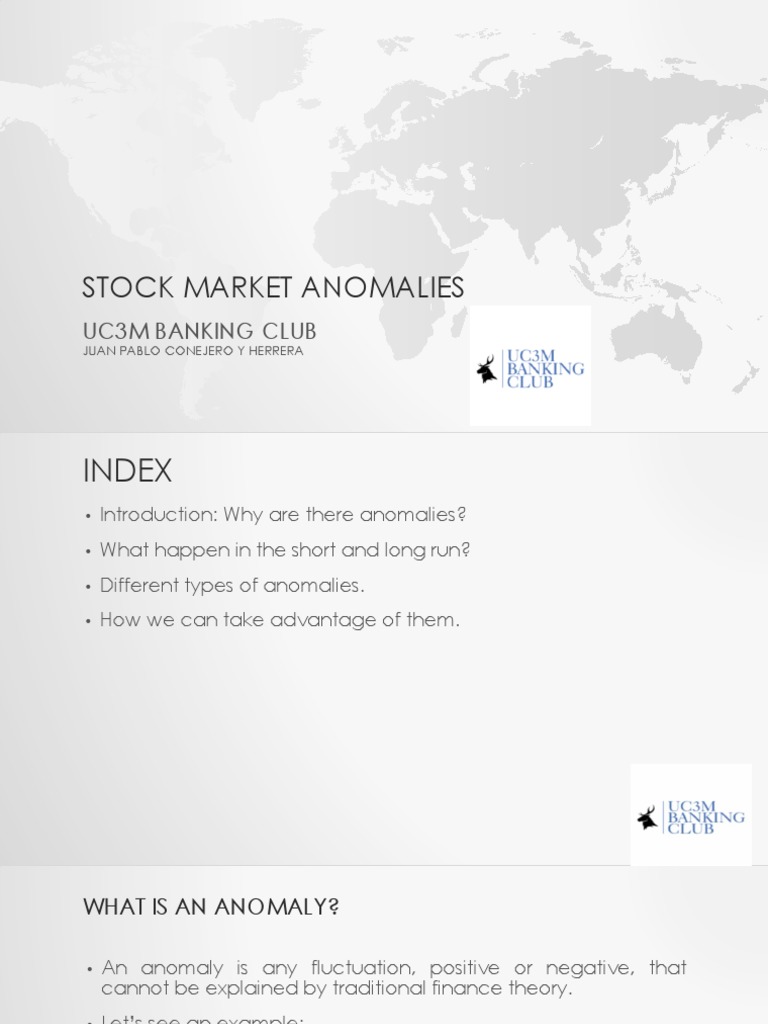 Stock Market Anomalies: Uc3M Banking Club | PDF | Efficient Market ...