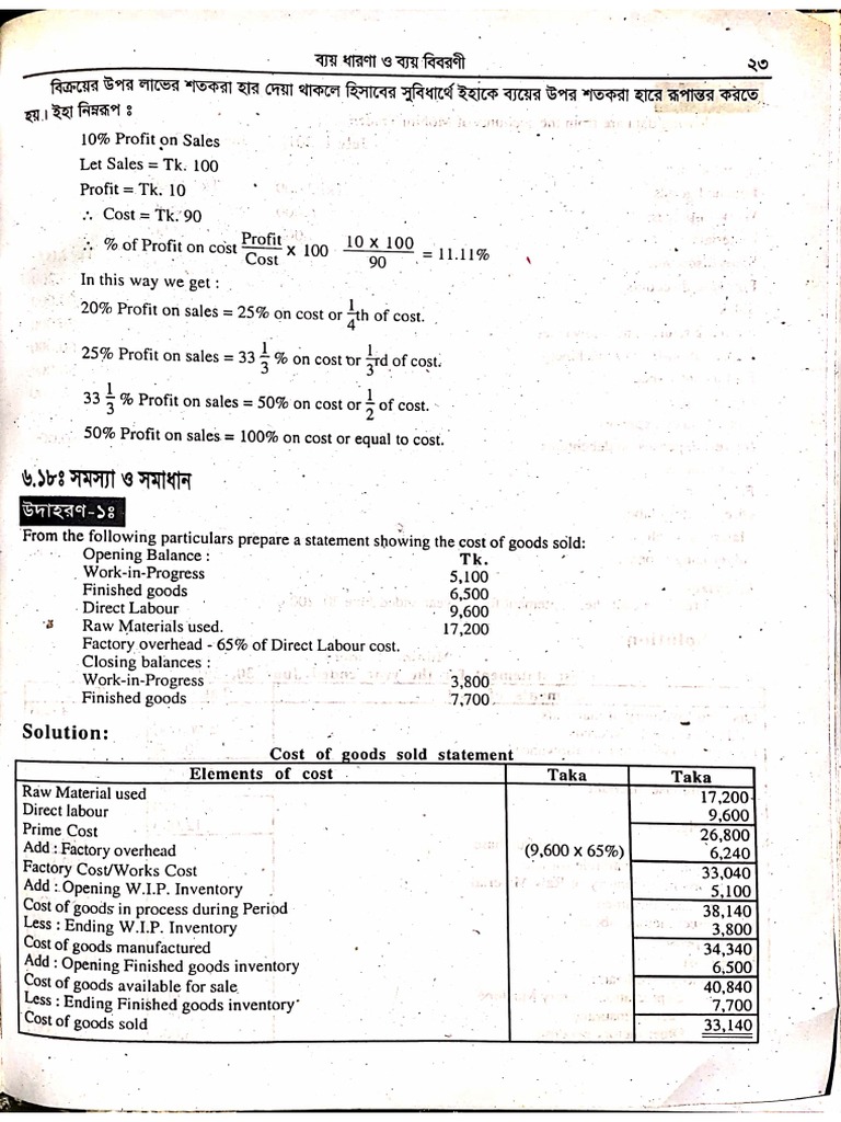 Cost Accounting Math | PDF