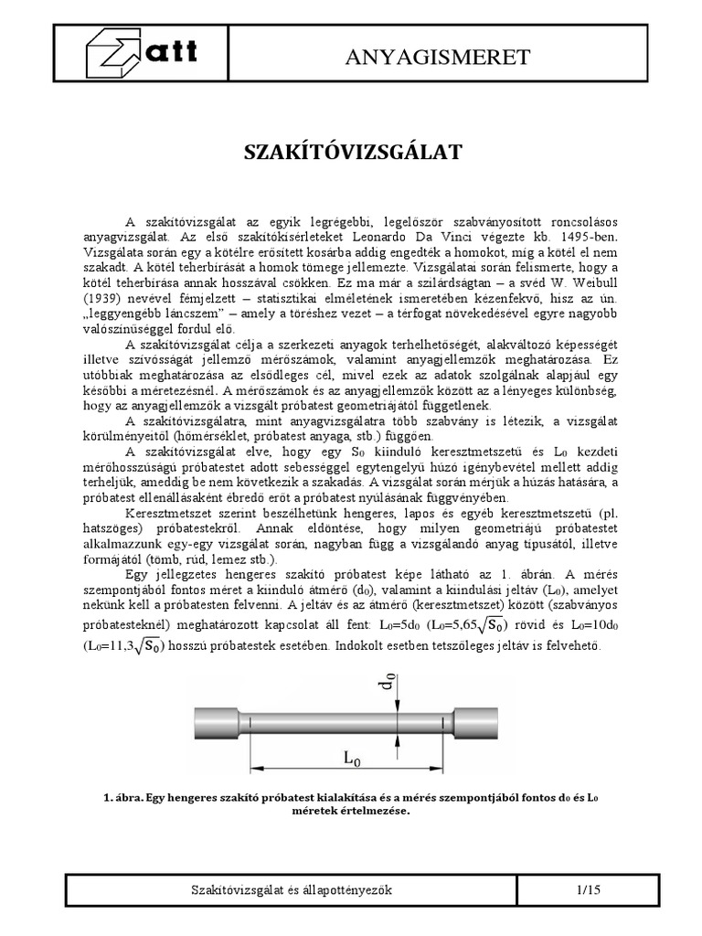 Szakitovizsgalat Es Allapottenyezok Sillabusz | PDF