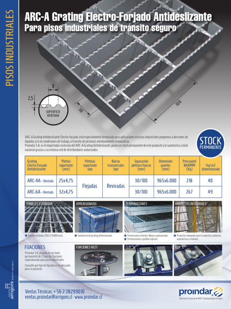 PROINDAR - Grating Antideslizante - ARC-A | PDF