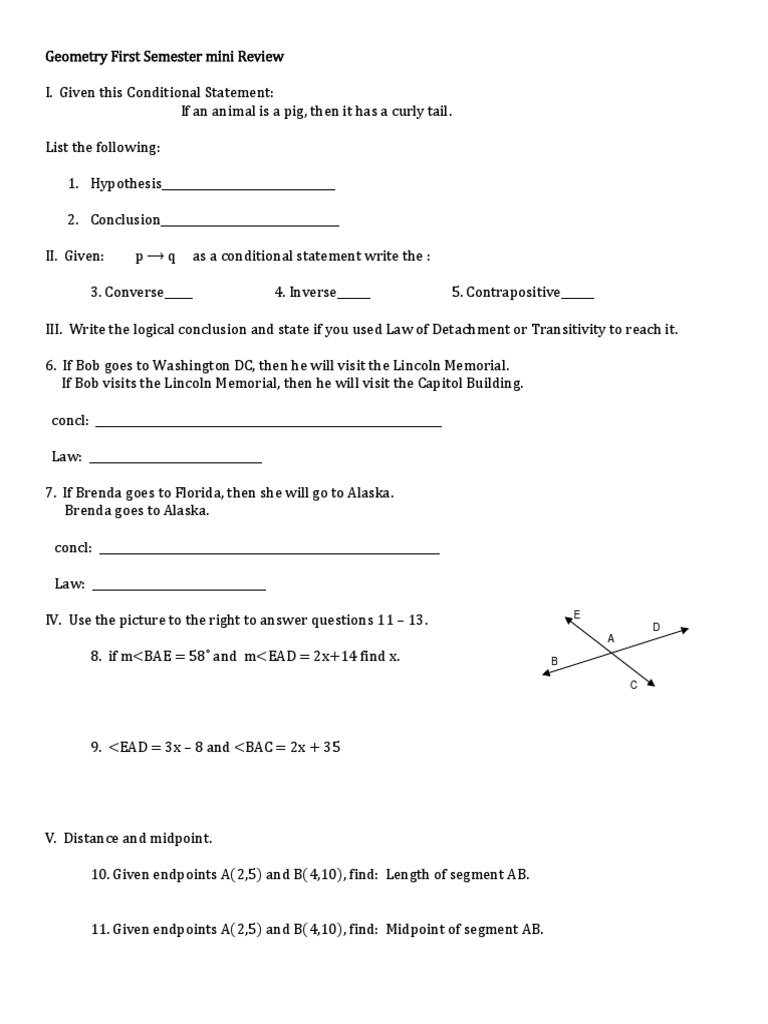 Geometry Midterm Mini Review | PDF | Classical Geometry | Triangle
