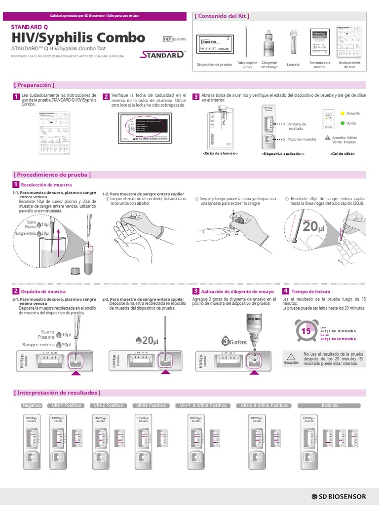 Standard Q Hiv Syphilis Combo Insert L23hiv2esr0 20191104 | PDF | VIH ...
