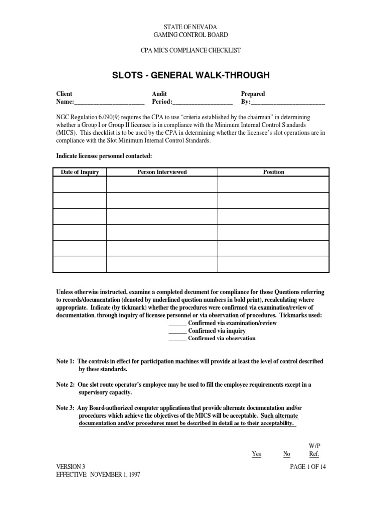 Slots - General Walk-Through | PDF | Slot Machine | Certified Public ...