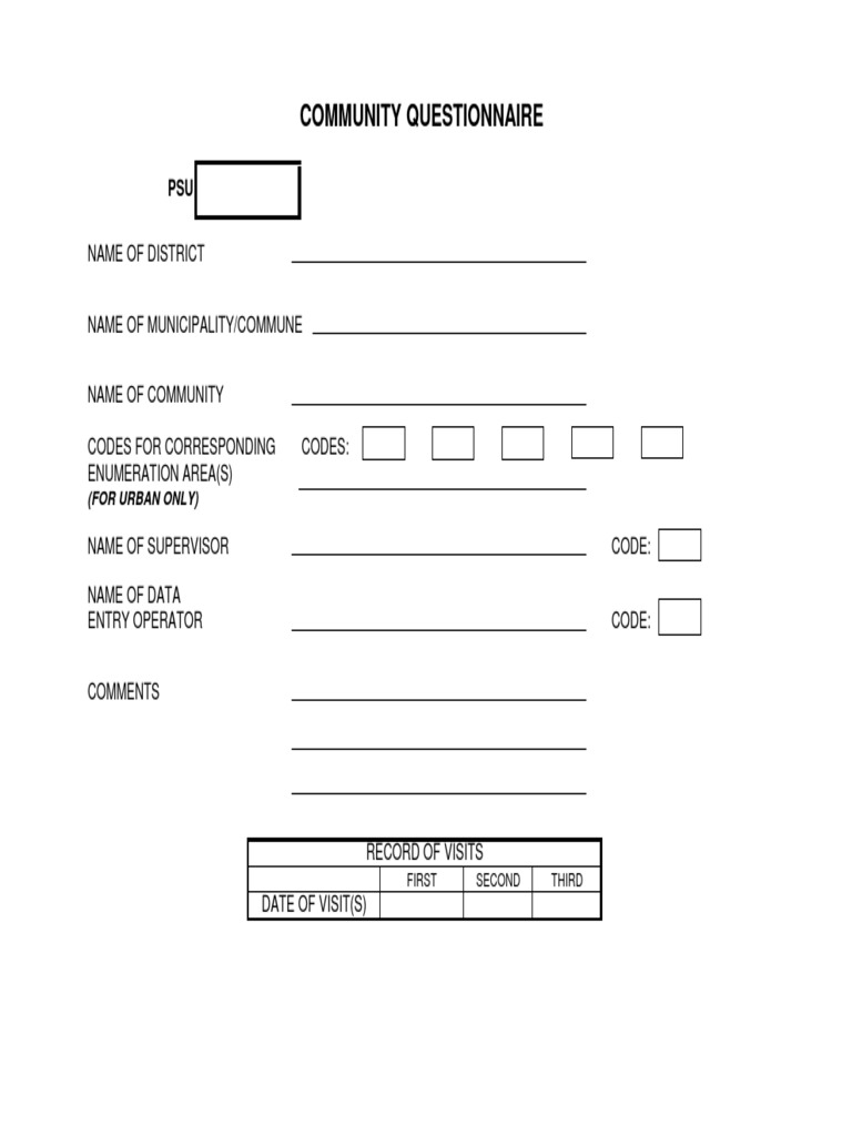 ALB - 2002 - LSMS - Community Questionnaire 1 | PDF | Public Transport ...