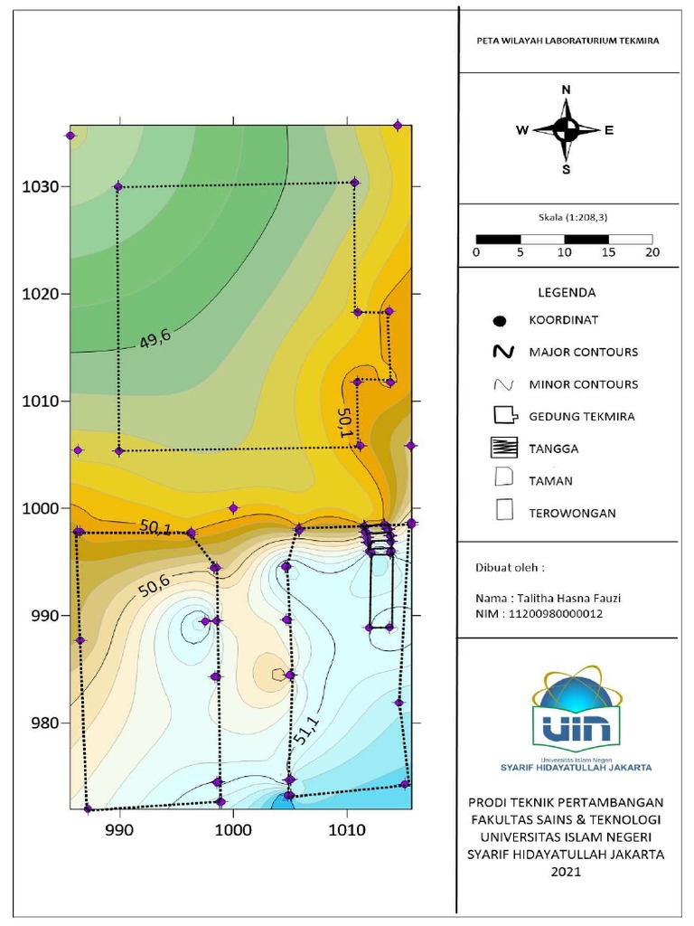 Project Peta Topografi - Talitha Hasna Fauzi | PDF