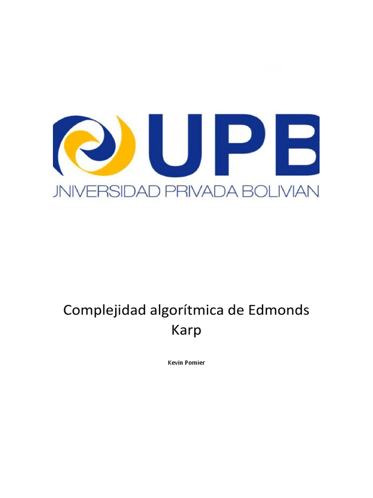 Complejidad Algorítmica de Edmonds Karp | PDF