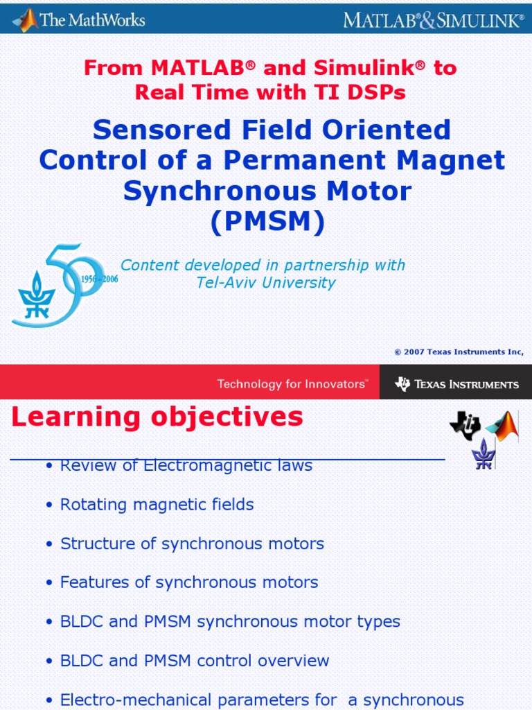 Sensored Field Oriented Control of A Permanent Magnet Synchronous Motor ...