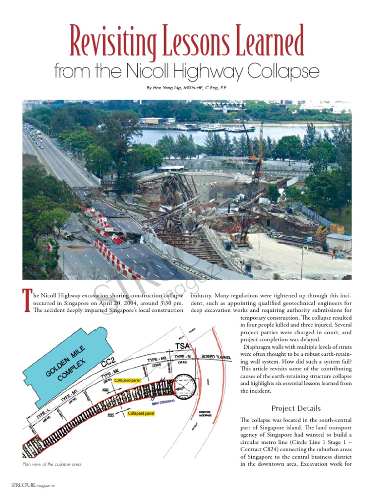 Lessons from the Nicoll Highway Collapse | PDF | Buckling | Soil Mechanics