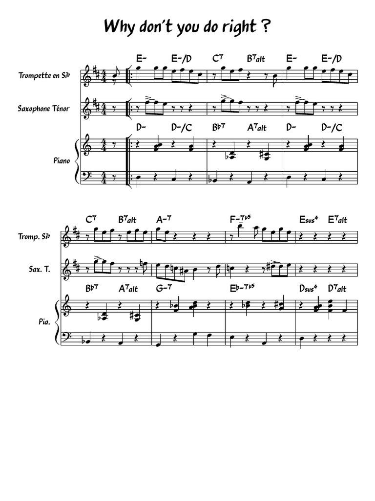 Why Dont You Do Right | PDF