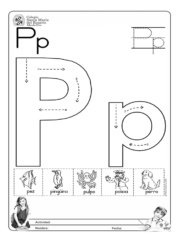 Ficha Consonante P Español 3 de Noviembre Paula | PDF