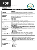 Lesson Plan in Applied Economics Semi Detailed Final | PDF | Supply And ...