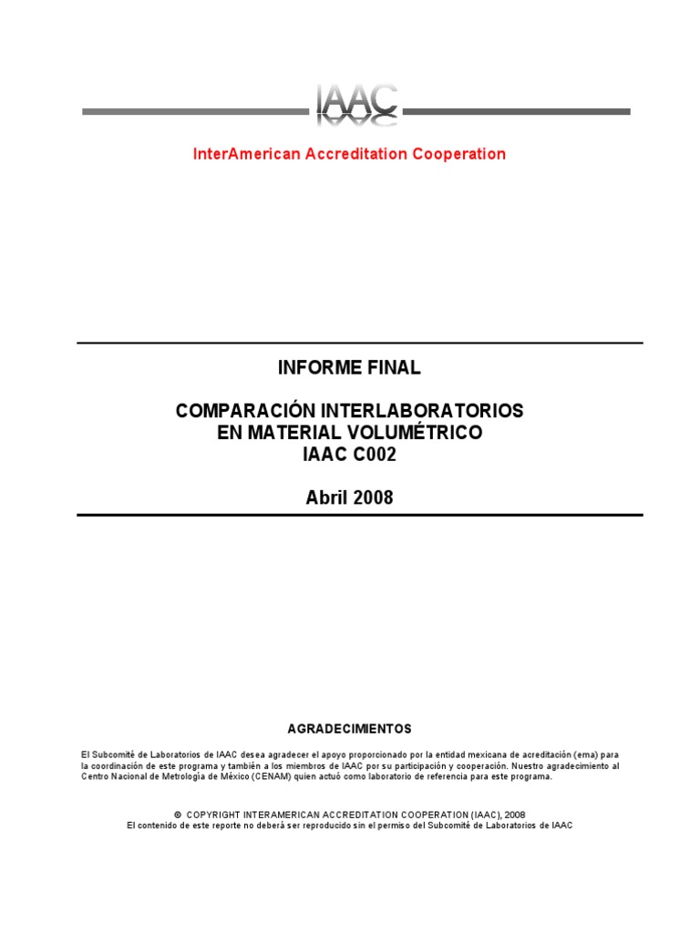 PT C002 InformeFinalPTvolumenEMA | PDF | Calibración | Incertidumbre