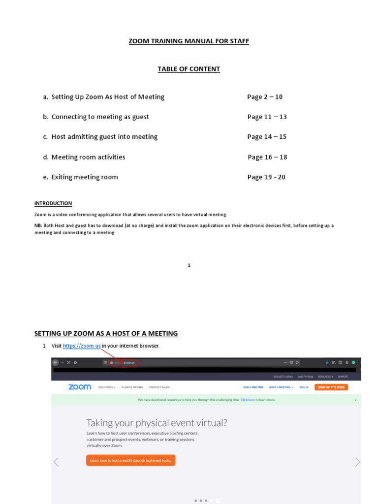 Zoom Training Manual | PDF | Password | Cyberspace
