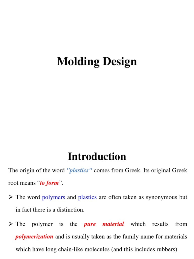 Chapter 4 Molding | PDF | Polymers | Plastic
