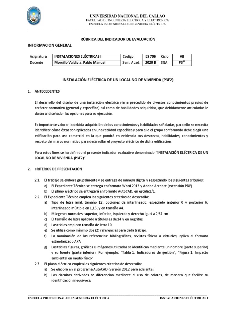 IE1-P3F2-Inst Elect No Vivienda | PDF | Ingeniería | Science