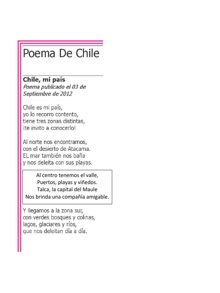 Poema Chile | PDF