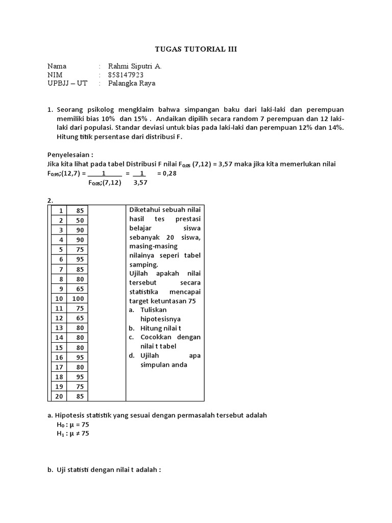 Tugas Tutorial Iii | PDF