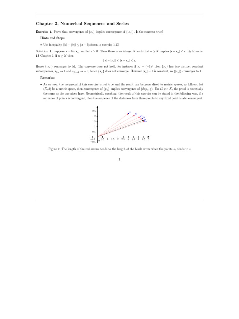 Chapter 3, Numerical Sequences and Series: S S S S S | PDF | Power ...