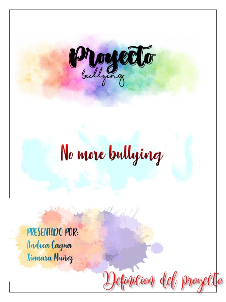 Proyecto Bullying | PDF | comportamiento abusivo | Sociedad
