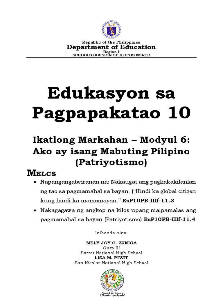 Esp 10 Module 6 | PDF