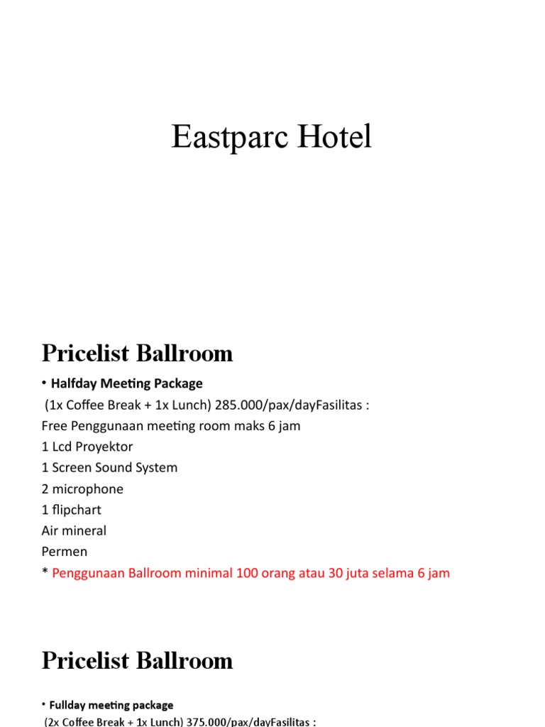 Eastparc Hotel | PDF | Griya & Taman