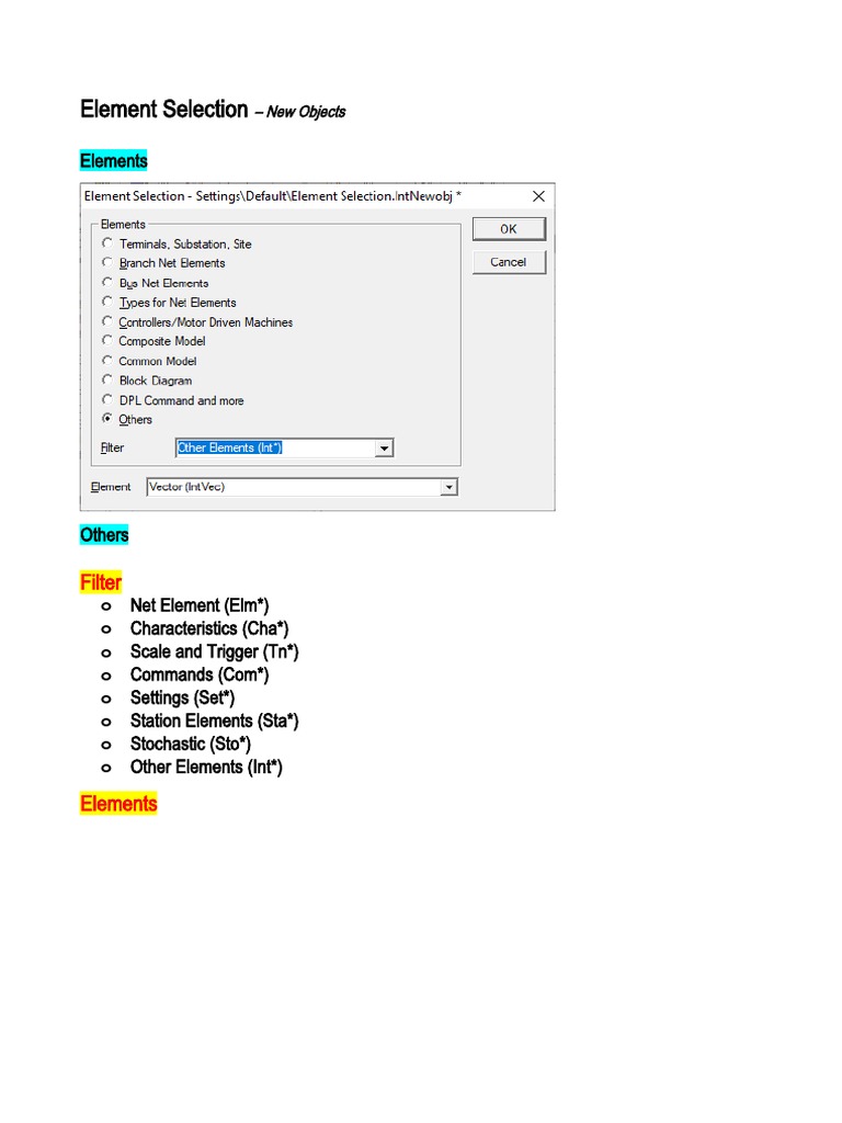 Element Selection - New Objects | PDF | Fourier Analysis | Electrical ...