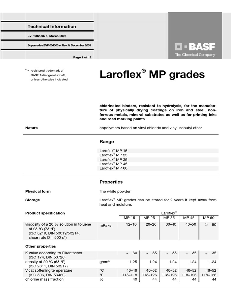 Laroflex Antifouling Basf | PDF | Paint | Epoxy