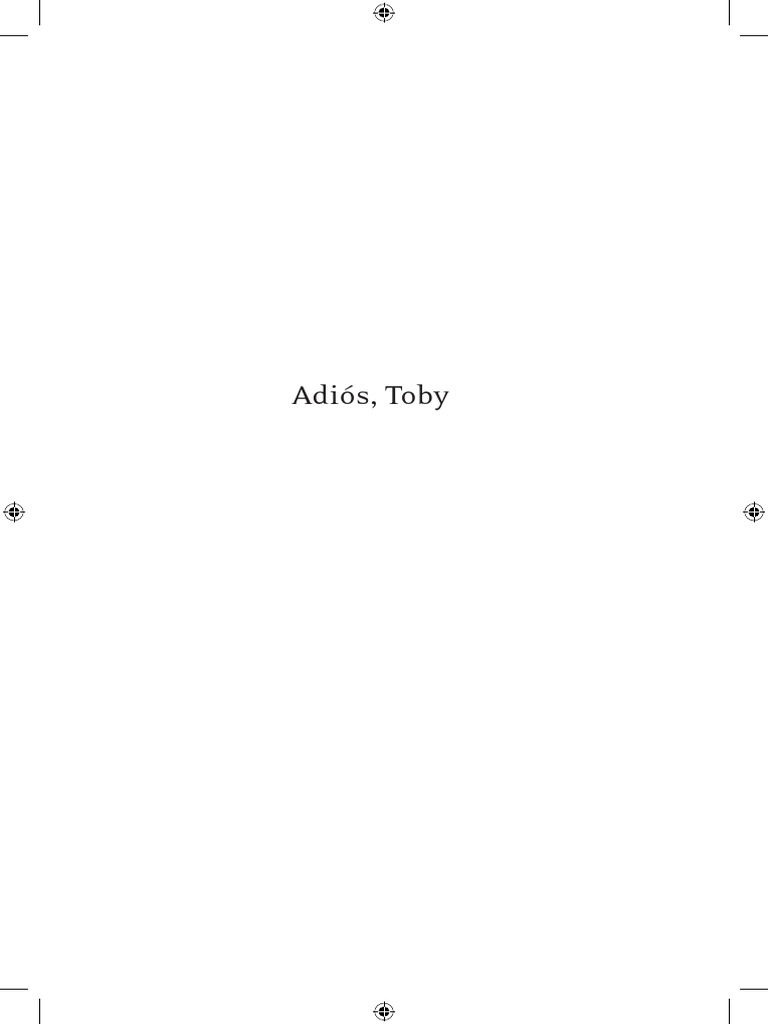 Adios Toby Prepub | PDF