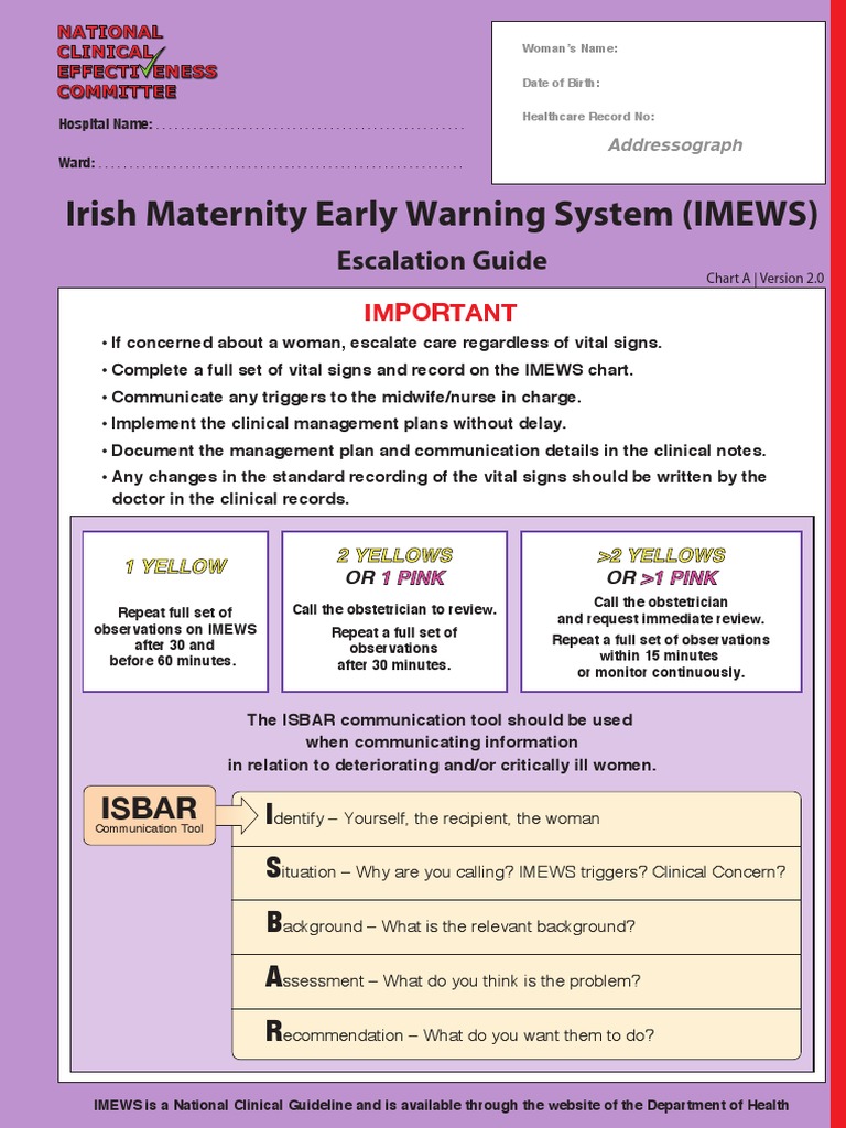Imews v2 0 Chart A Generic | PDF | Blood Pressure | Health Economics