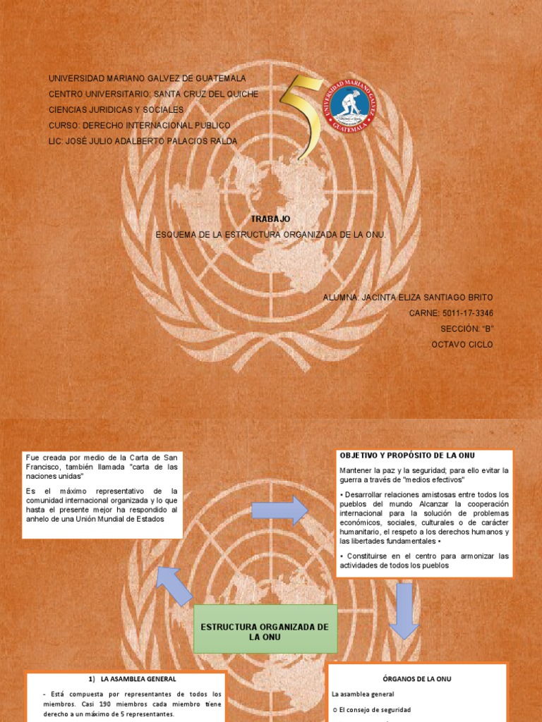 Esquema de La Estructura de La Onu | PDF | Naciones Unidas | Relaciones ...
