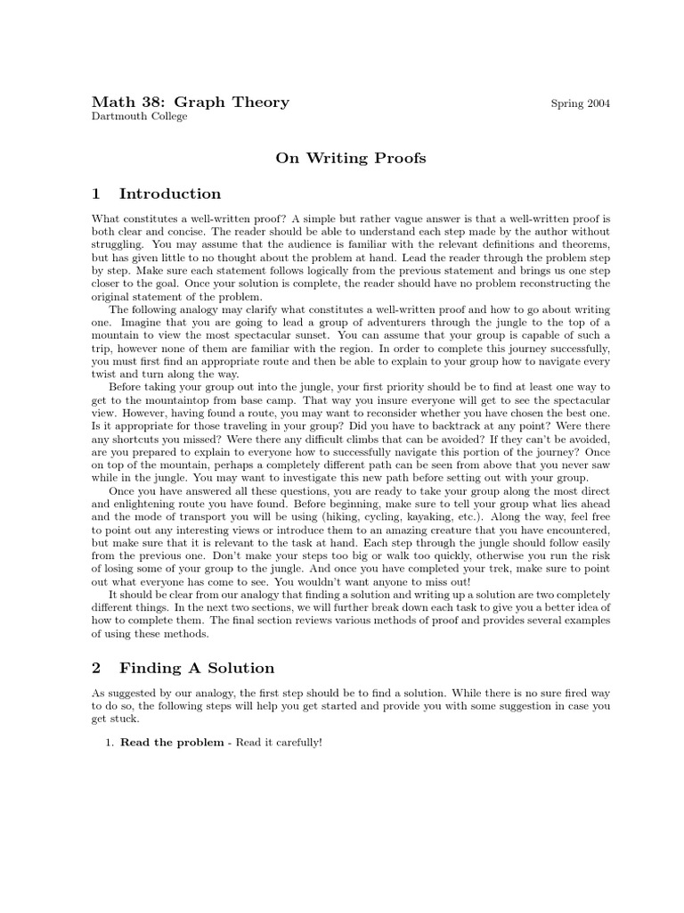 Proof Writing | PDF | Mathematical Proof | Logical Consequence