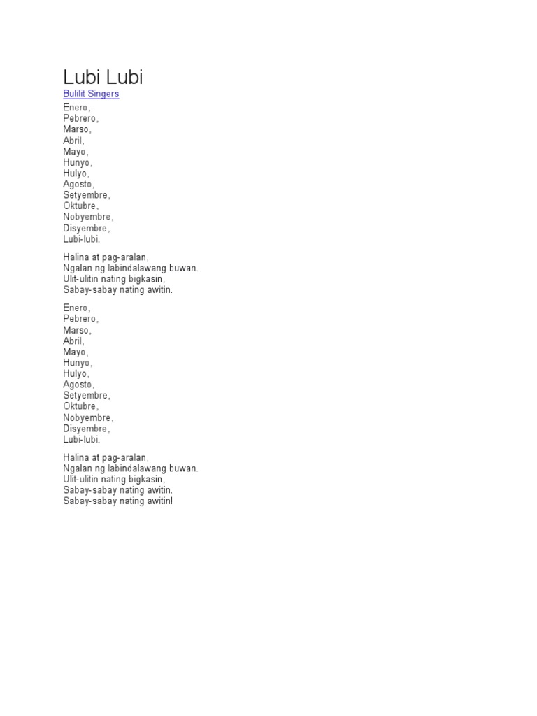 Lubi Lubi Lyrics | PDF