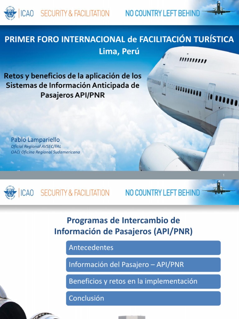 4.retos y Beneficios de La Aplicacion de Los Sistemas APIS PNR OACI ...