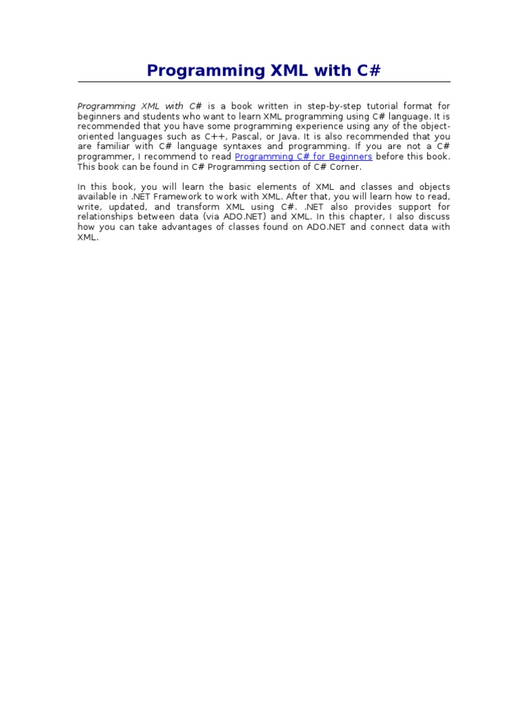 Programming XML | PDF | Html Element | Xml Schema