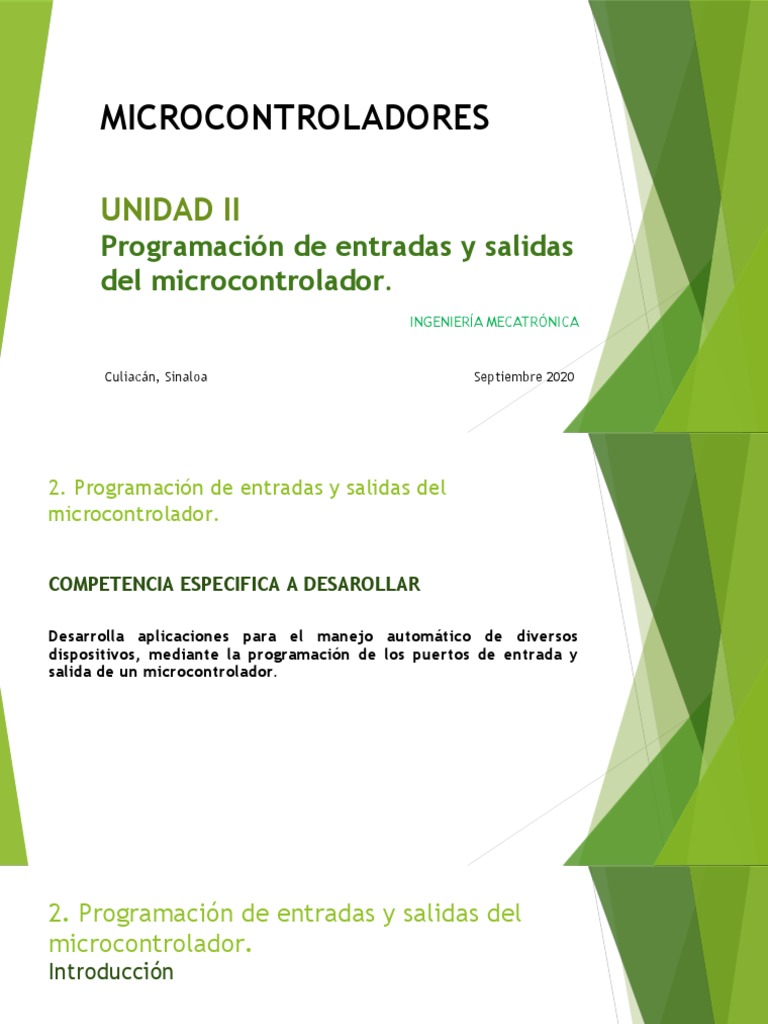 Microcontroladores MKT - Unidad II | PDF | Arduino | Microcontrolador