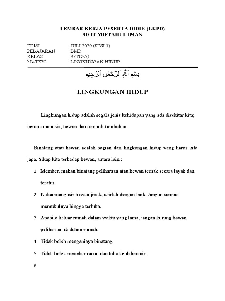 BMR Kelas 3 | PDF