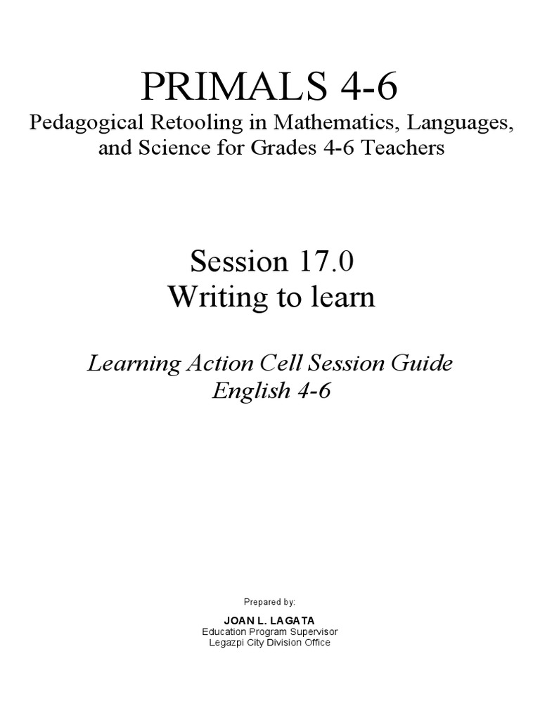 Writing To Learn | PDF | Learning | Teachers