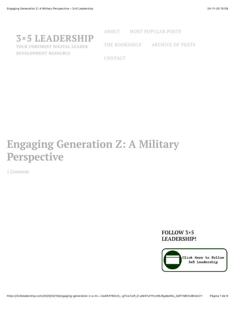 Engaging Generation Z in the Military | PDF | Leadership | Human Nature