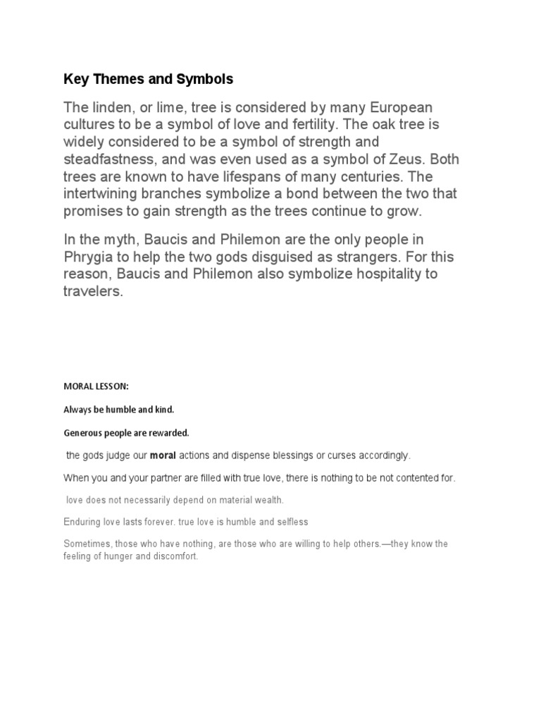 Key Themes and Symbols: Moral Lesson: Always Be Humble and Kind ...