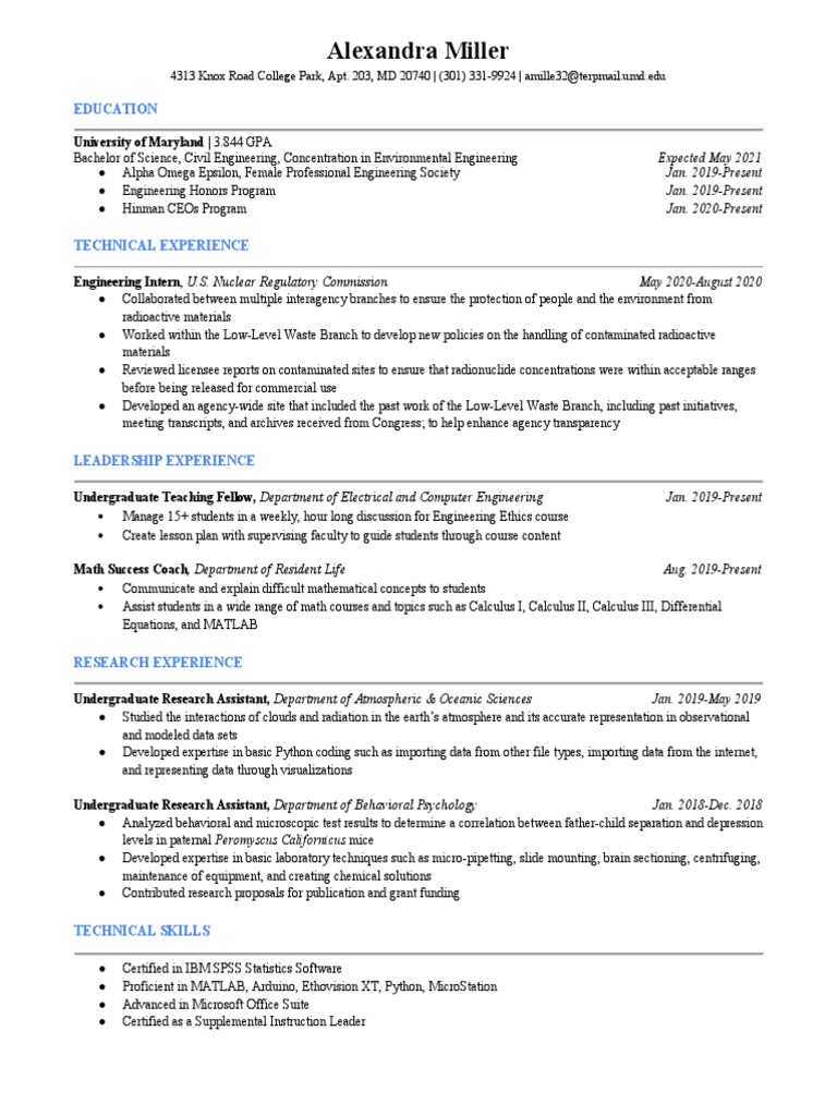 Alex Resume 1 | PDF | Radioactive Decay | Engineering