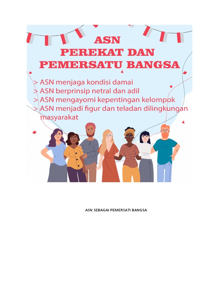 Asn Sebagai Pemersatu Bangsa | PDF