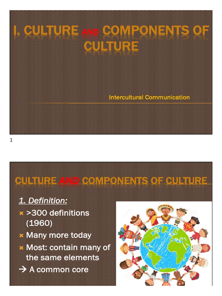 Culture and Components of Culture | PDF | Cross Cultural Communication ...