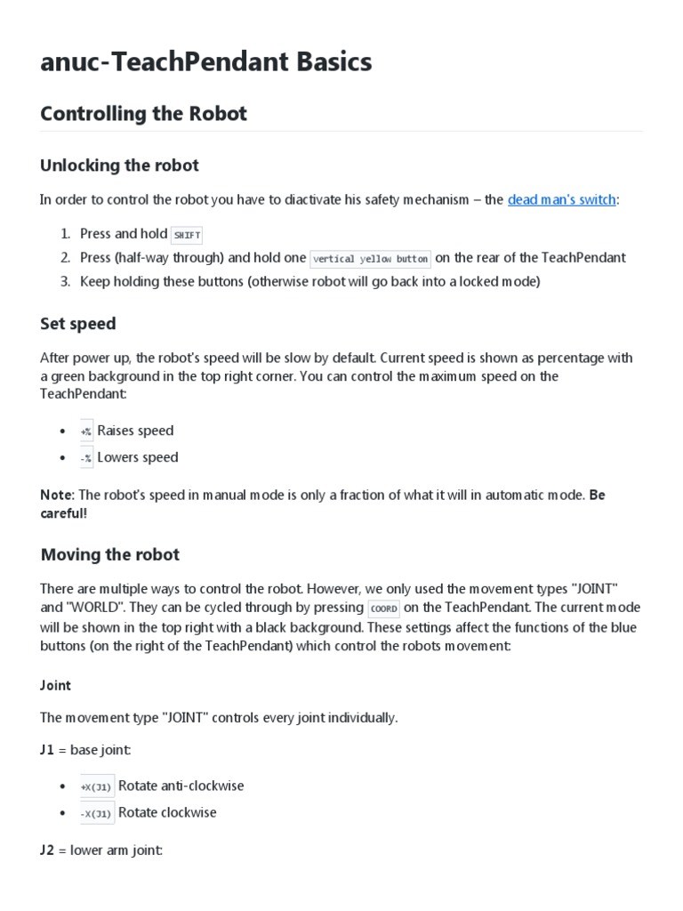 Controlling An Abb Robot Using An Irc5 Teach Pendant Basic Functions And Programming Pdf