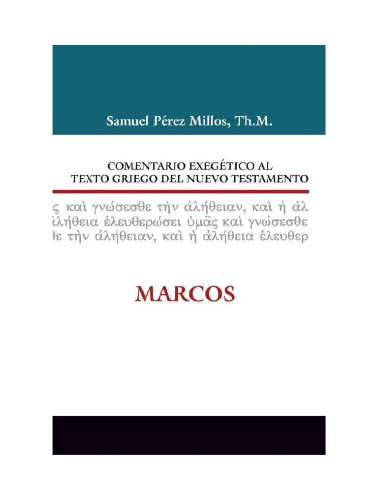 Marcos - Samuel Pérez Millos | PDF | Evangelio de Marcos | Evangelios