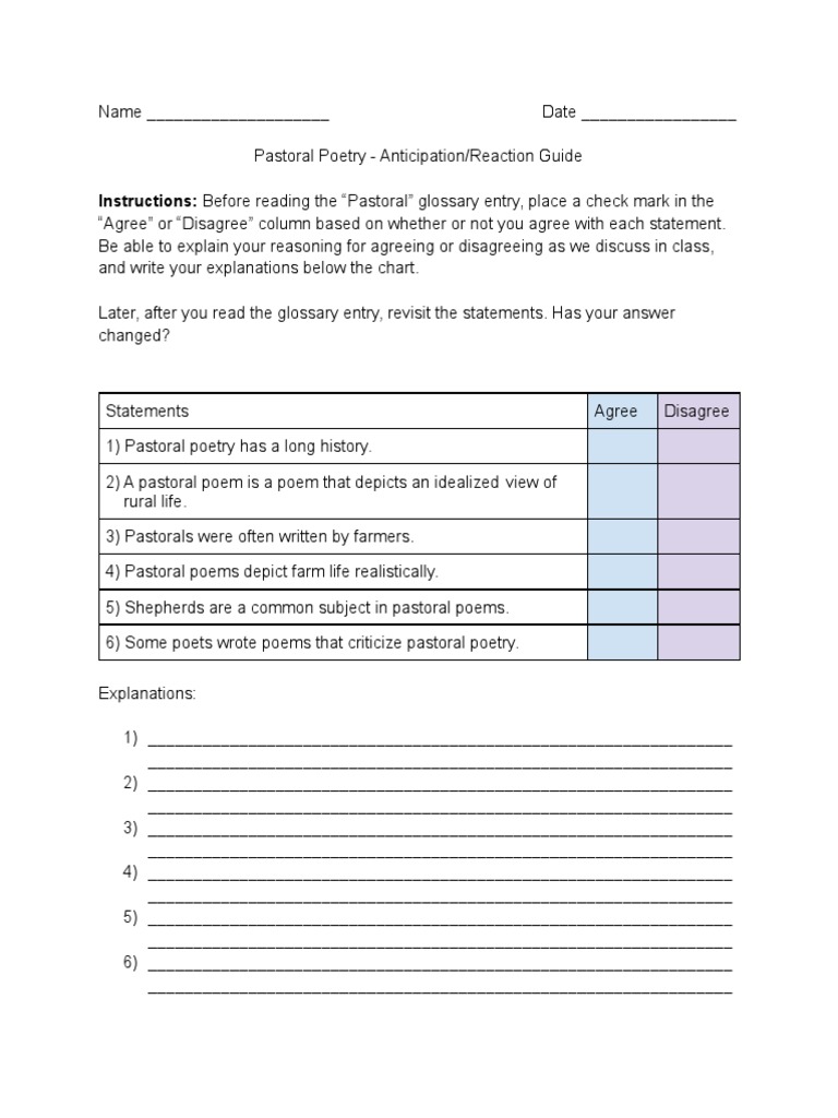 Ed403 - Pre-Reading Lesson Plan Anticipation Reaction Guide | PDF