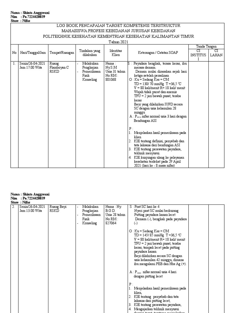 Logbook Minggu 1 | PDF