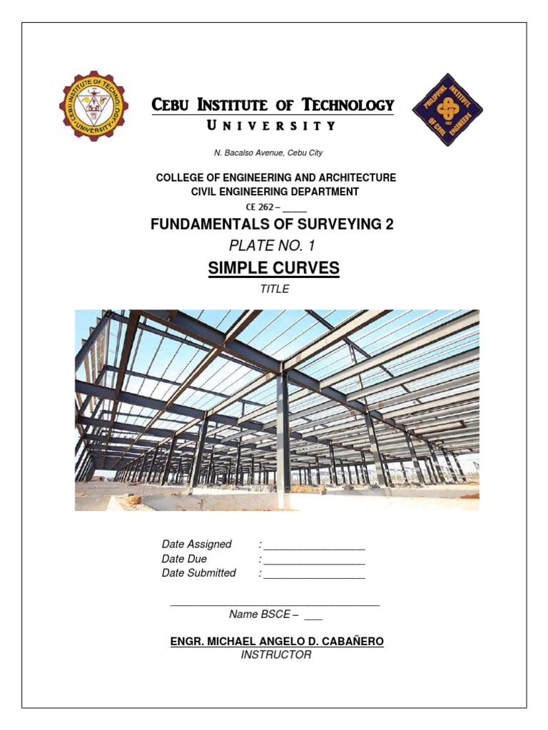 Plate No. 1 - Simple Curves-1 | PDF